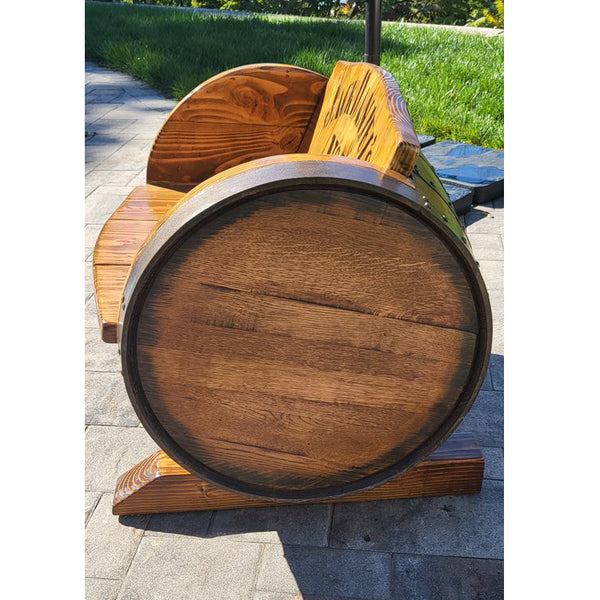 Whiskey Barrel Bench Seat - The Barrel Lady