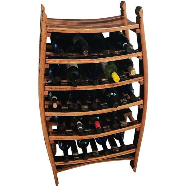 24 Bottle Barrel Stave Wine Rack - The Barrel Lady